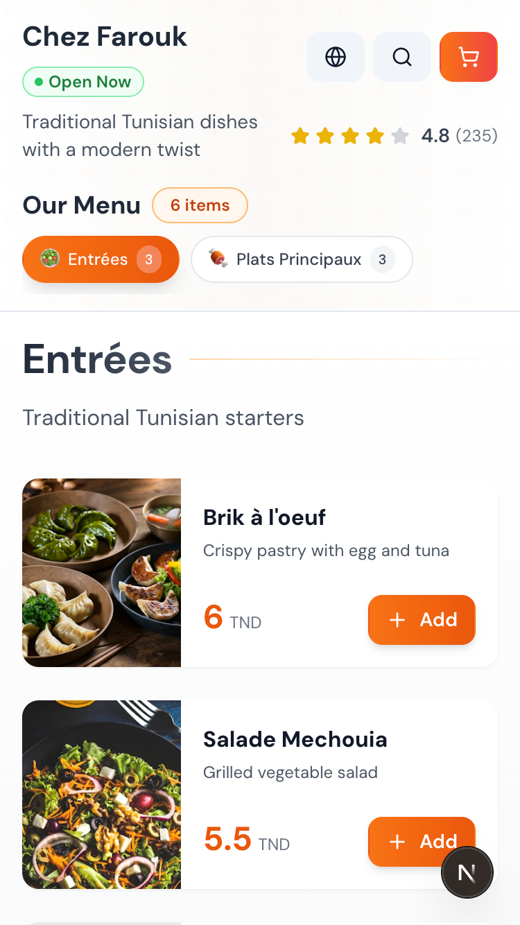 MenuMate - Digital Restaurant Menus & Online Ordering